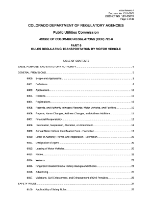 4Code of Colorado Regulations (CCR) 723-6 Doc Template | pdfFiller