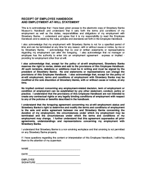 Fillable Online AND EMPLOYMENT-AT-WILL STATEMENT Fax Email Print ...