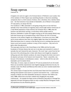 Soap operasworksheet A Doc Template | pdfFiller