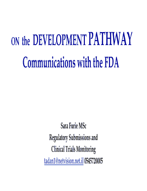 Fillable Online Communications with the FDA Fax Email Print - pdfFiller