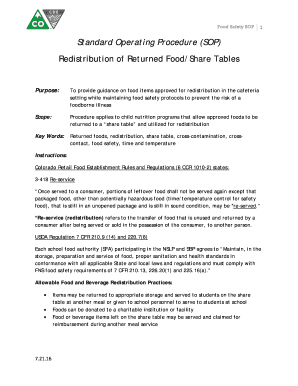 Fillable Online Food Safety SOP Fax Email Print - pdfFiller