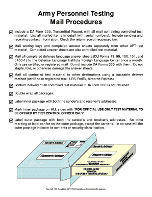 Fillable Online Army Personnel Testing Fax Email Print - pdfFiller