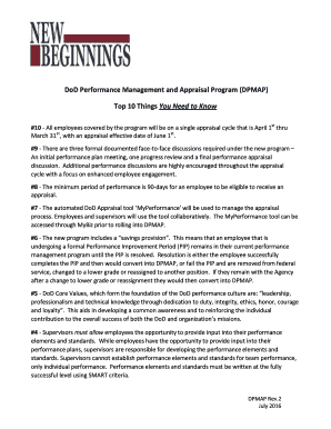 Fillable Online DoD Performance Management and Appraisal Program (DPMAP ...