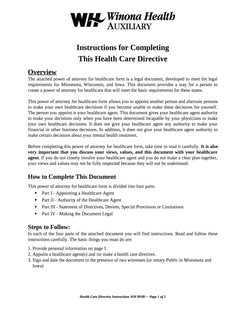 This Health Care Directive Doc Template | pdfFiller