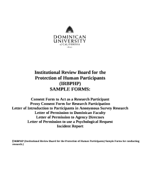 Protection of Human Participants Doc Template | pdfFiller