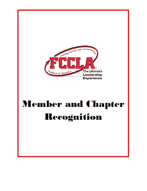 FCCLA Chapter and Personal Achievement Award Registration Ination ...