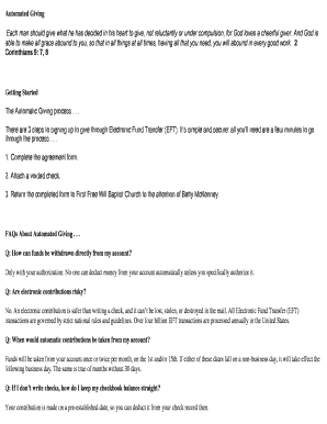 Fillable Online Automated Giving Fax Email Print - pdfFiller