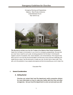 Fillable Online Emergency Guidelines for Churches Fax Email Print ...