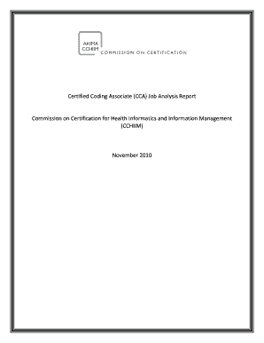 Fillable Online Certified Coding Associate (CCA) Exam Application ...