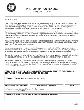 As an employee who has been notified by the appointing authority of the ...