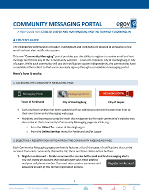 Fillable Online COMMUNITY MESSAGING PORTAL Fax Email Print - pdfFiller