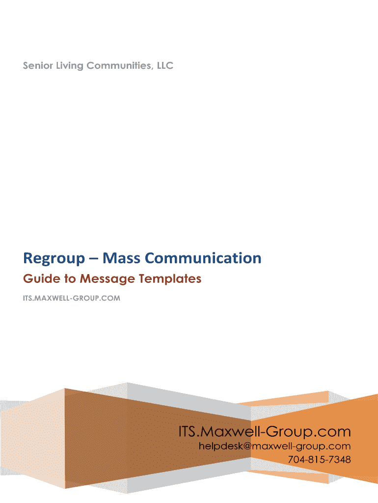 Fillable Online Regroup Mass Communication Fax Email Print - pdfFiller