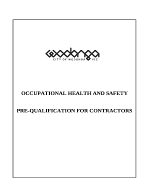 PRE-QUALIFICATION FOR CONTRACTORS Doc Template | pdfFiller