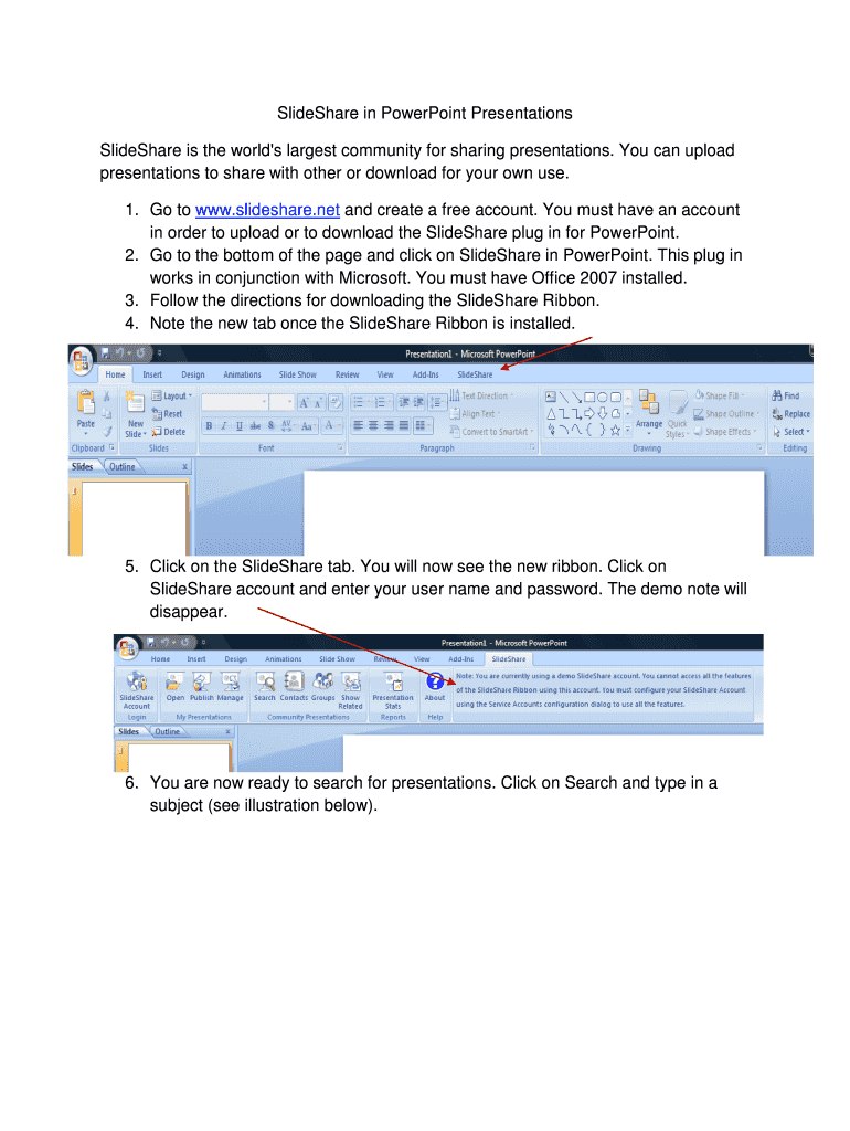 Fillable Online SlideShare in PowerPoint Presentations Fax Email Print ...