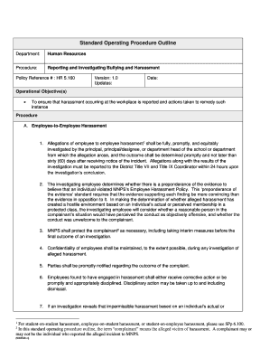Fillable Online Standard Operating Procedure Outline Fax Email Print ...