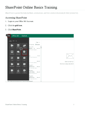 Fillable Online SharePoint Online Basics Training Fax Email Print - pdfFiller