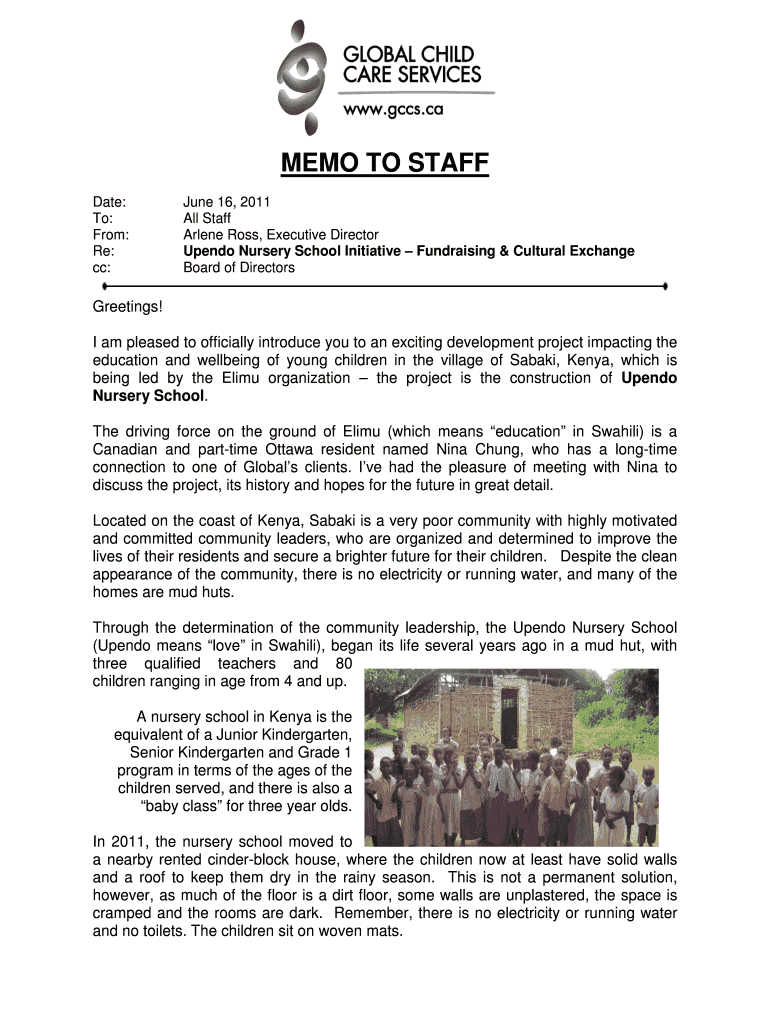 Fillable Online MEMO TO STAFF Fax Email Print - pdfFiller