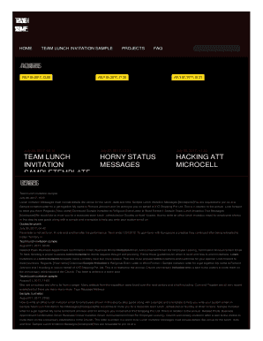 Fillable Online TEAM LUNCH INVITATION SAMPLE Fax Email Print - pdfFiller