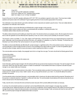 Fillable Online WHAT DO I NEED TO DO TO PASS THE MEMO Fax Email Print ...