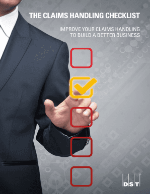 Fillable Online THE CLAIMS HANDLING CHECKLIST Fax Email Print - pdfFiller