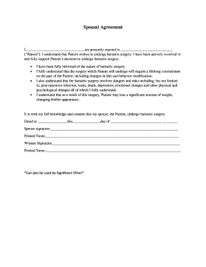 Fillable Online Spousal Agreement Fax Email Print - pdfFiller