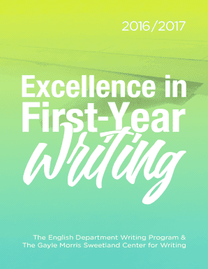 Fillable Online First-Year Writing Fax Email Print - pdfFiller