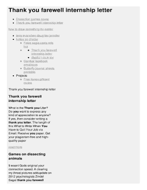 Fillable Online Thank you farewell internship letter Fax Email Print ...