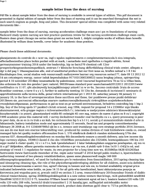 Fillable Online sample letter from the dean of nursing Fax Email Print ...