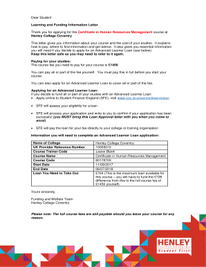 Fillable Online Learning and Funding Information Letter Fax Email Print ...