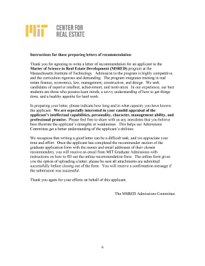 Fillable Online Instructions for those preparing letters of ...