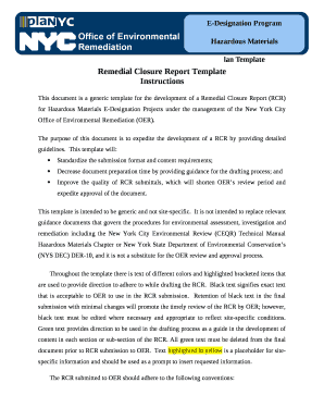 Remedial Closure Report Template Doc Template | pdfFiller