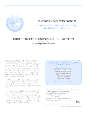 Fillable Online Fairfield-Suisun Unified School District (District) is Fax Email Print - pdfFiller