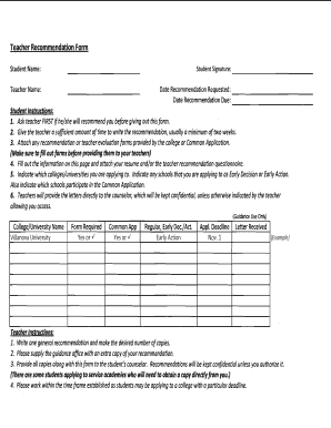 Fillable Online Date Recommendation Requested: Fax Email Print - pdfFiller