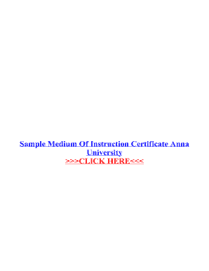 Fillable Online Sample Medium Of Instruction Certificate Fax Email ...
