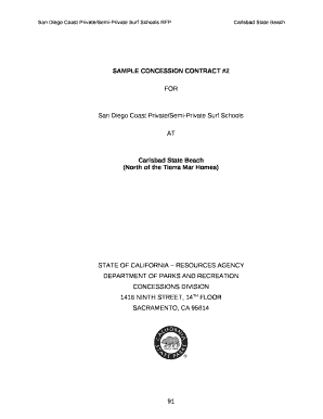 SAMPLE CONCESSION CONTRACT #2 Doc Template | pdfFiller