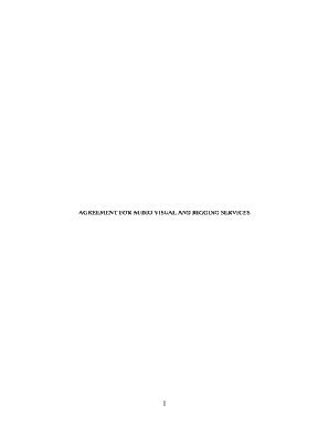 AGREEMENT FOR AUDIO VISUAL AND RIGGING SERVICES - webapps sanantonio ...