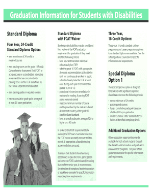 Fillable Online Graduation Information for Students with Disabilities ...
