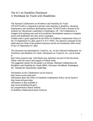 The 411 on Disability Disclosure Doc Template | pdfFiller