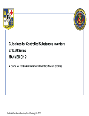 Fillable Online Guidelines for Controlled Substances Inventory Fax ...