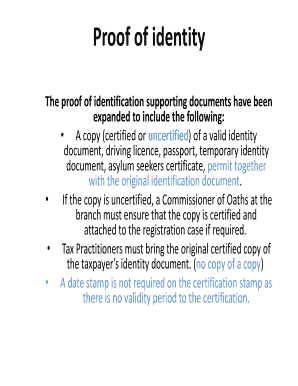 Fillable Online The proof of identification supporting documents have ...