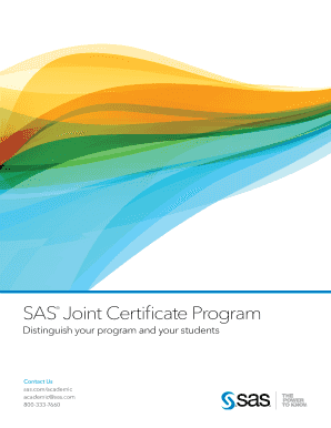 Fillable Online SAS Joint Certificate Program Fax Email Print - pdfFiller