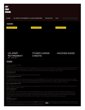 Fillable Online US ARMY RETIREMENT PLAQUE WORDING Fax Email Print ...