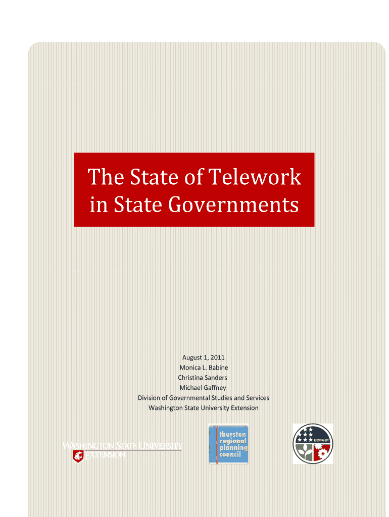 Fillable Online The State of Telework Fax Email Print - pdfFiller