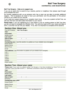 Fillable Online Ball Tree Surgery Fax Email Print - pdfFiller