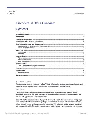 Fillable Online Cisco Virtual Office Overview Fax Email Print - pdfFiller