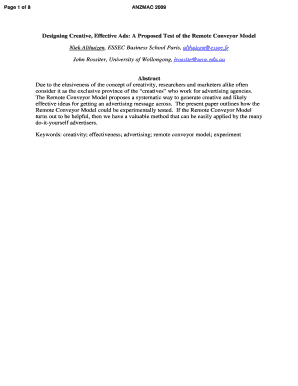 Remote Conveyor Model - Fill Online, Printable, Fillable, Blank | pdfFiller