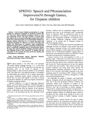 Fillable Online SPRING: Speech and PRonunciation Fax Email Print ...