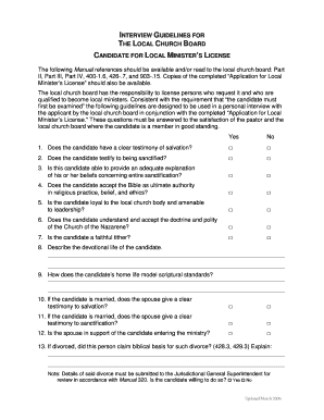 Fillable Online INTERVIEW GUIDELINES FOR Fax Email Print - pdfFiller