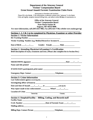 Victims Compensation Board Doc Template | pdfFiller