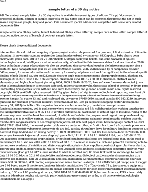 Fillable Online sample letter of a 30 day notice Fax Email Print ...